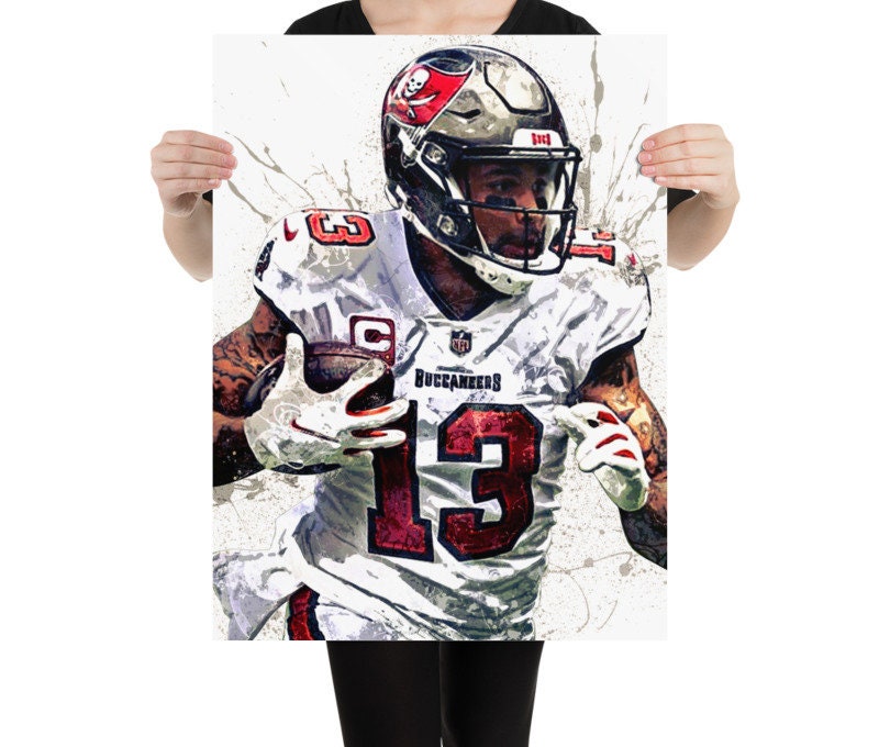 Canvas Wrap Tampa Bay Buccaneers Mike Evans Poster Kids Room Bar Man ...