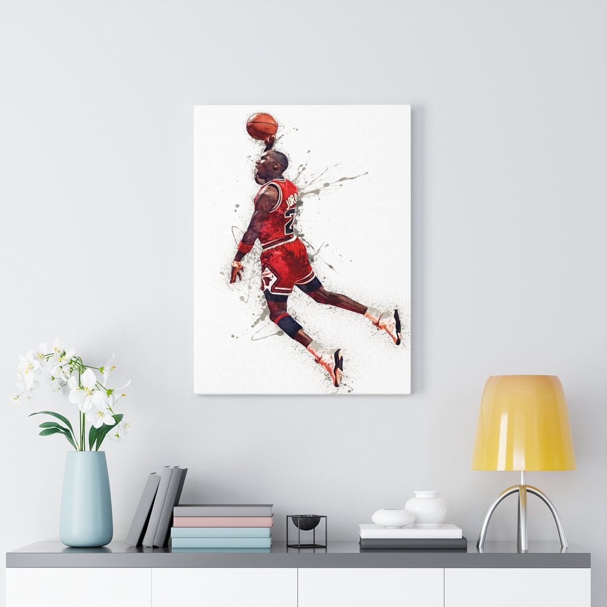 Michael Jordan Dunk Poster, Canvas Wrap