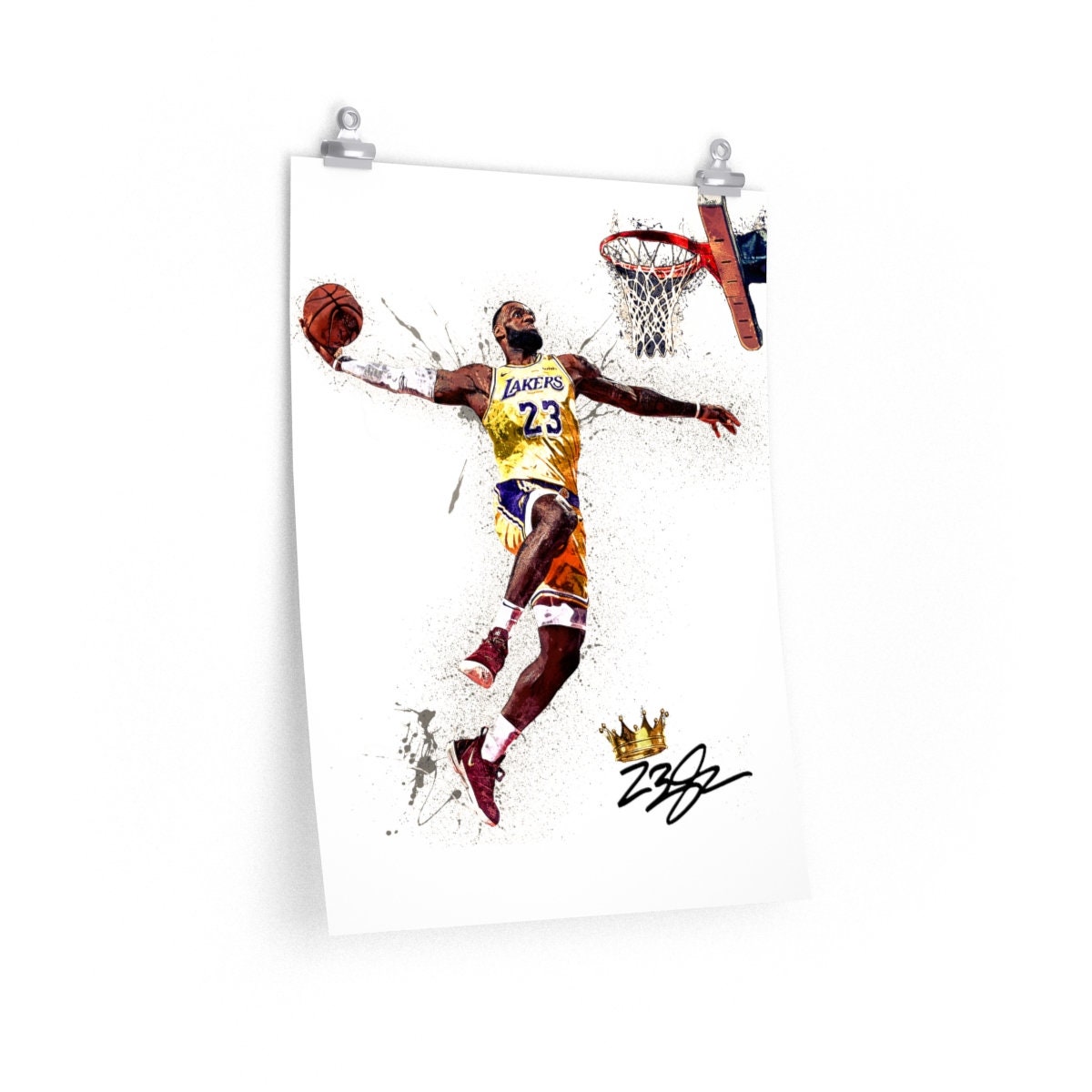 Lebron James Dunk Poster sold by Brian Ford | SKU 75370393 | Printerval