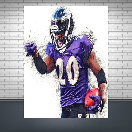Ed Reed Poster Baltimore Ravens Canvas Print Sports Framed - Etsy