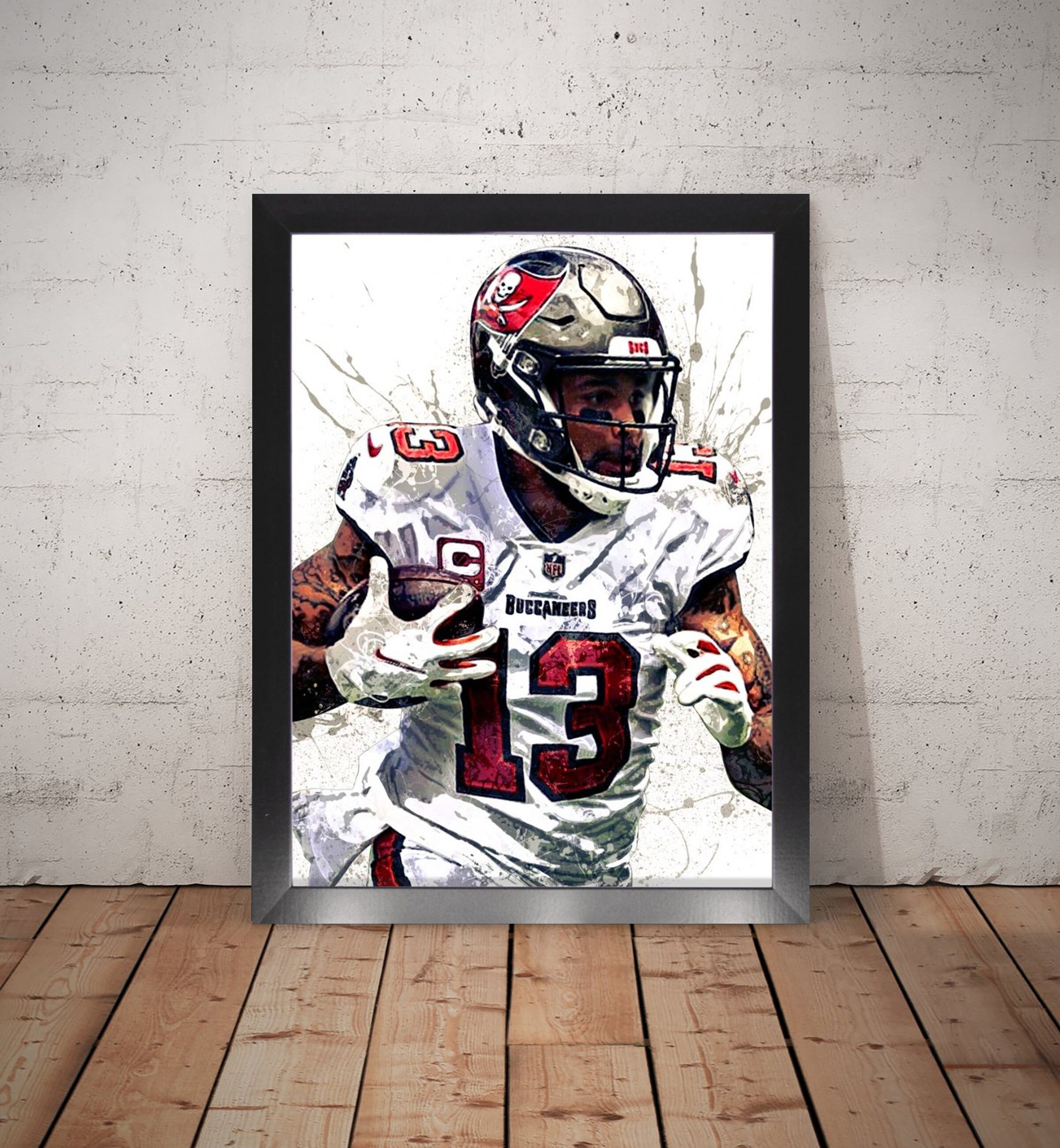 Canvas Wrap Tampa Bay Buccaneers Mike Evans Poster Kids Room Bar Man ...