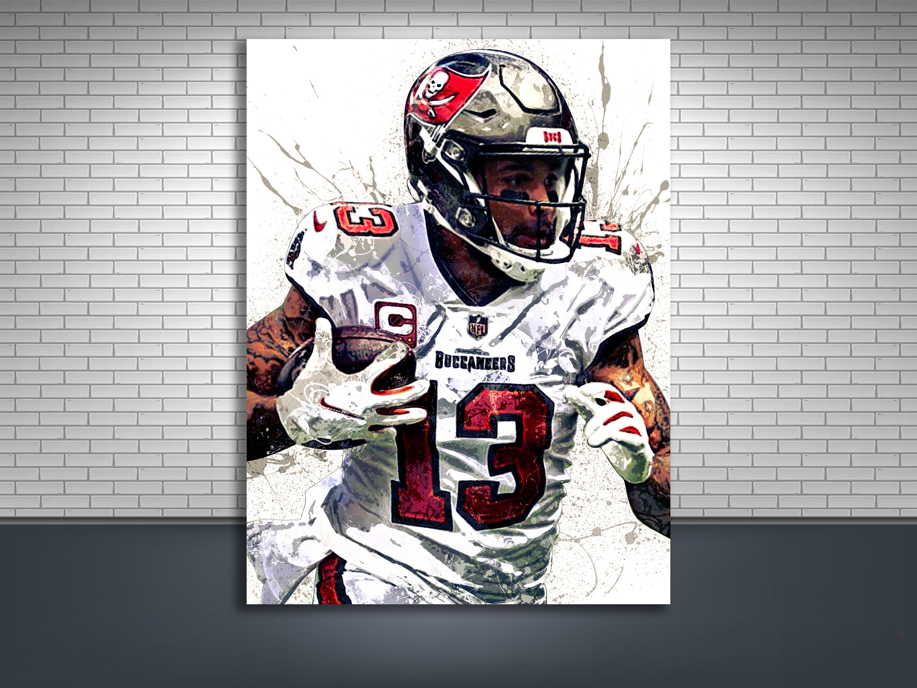 Canvas Wrap Tampa Bay Buccaneers Mike Evans Poster Kids Room Bar Man ...