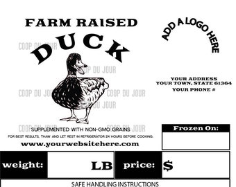 TURKEY Poultry Custom Processing Label PL 90-492 EXEMPT - Etsy