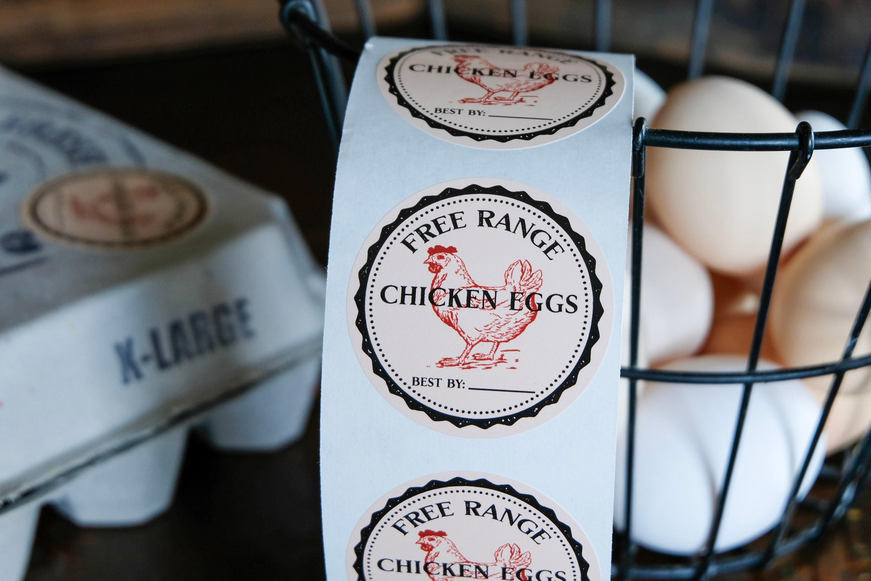 Chicken Egg Carton Best by Labels - Etsy
