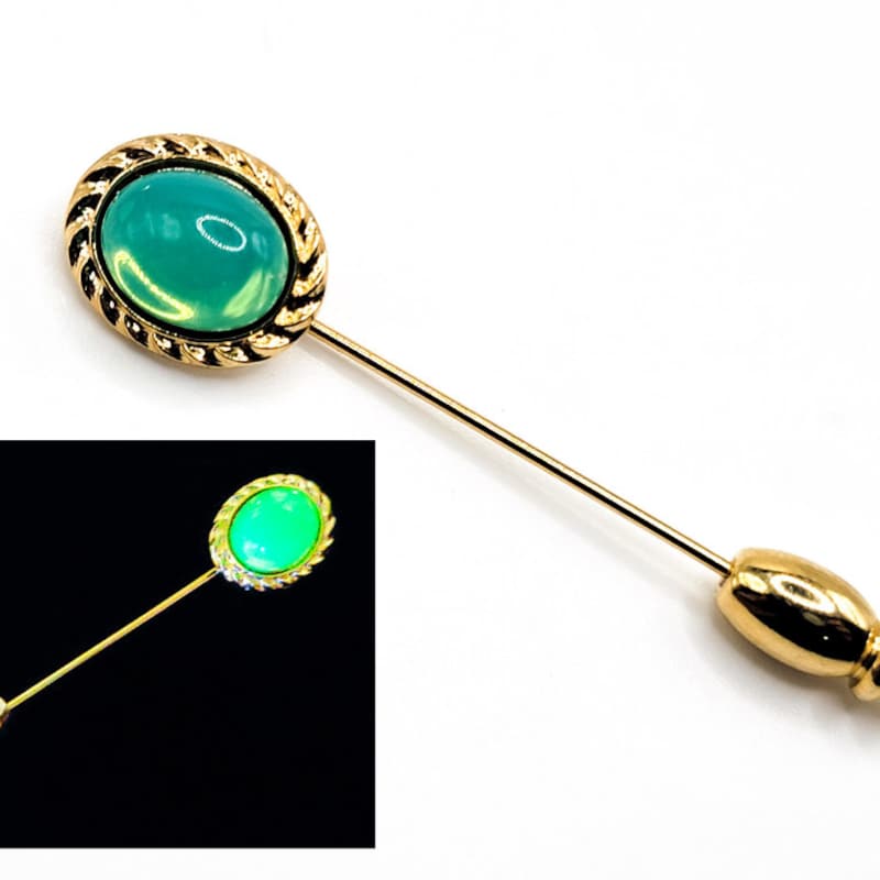 Hat Pins Green Glass - Etsy
