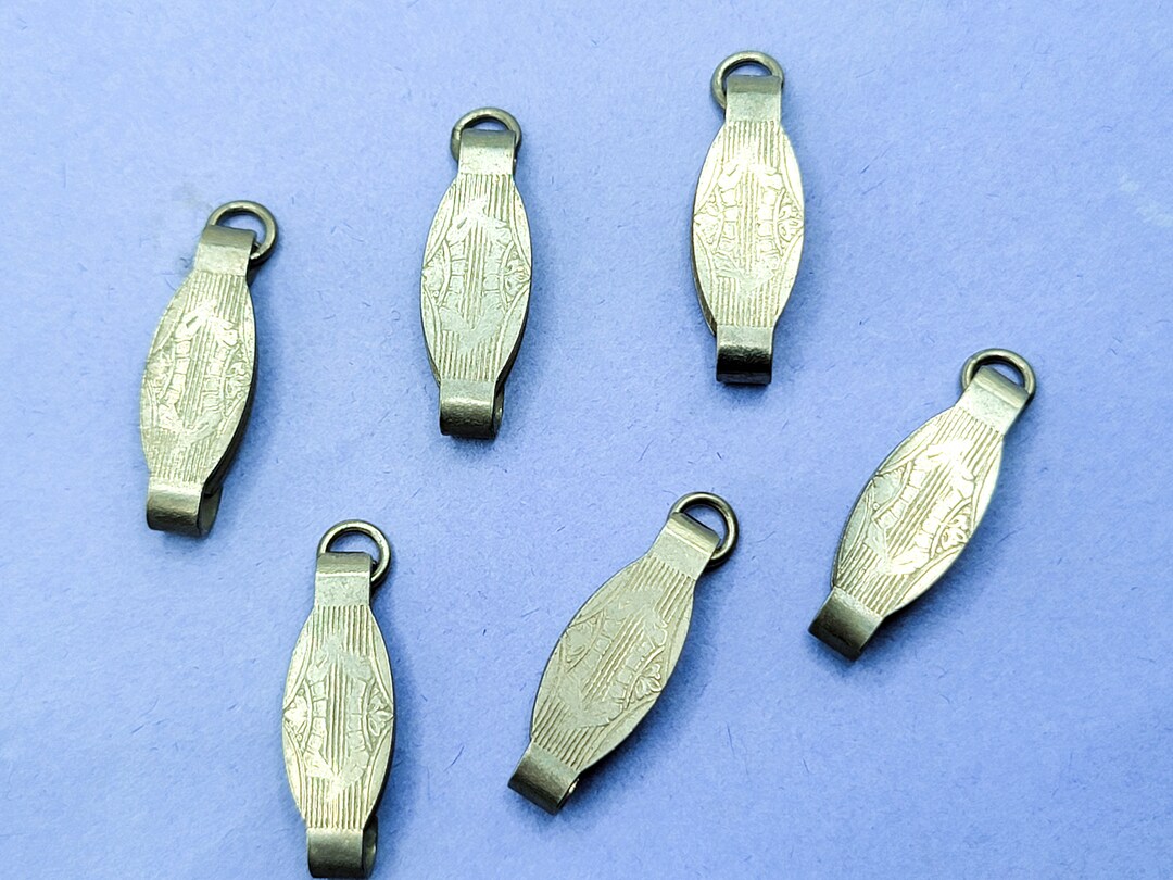 1930s Art Deco Fob Clips 6pcs Silver Tone 1 Inch - Etsy