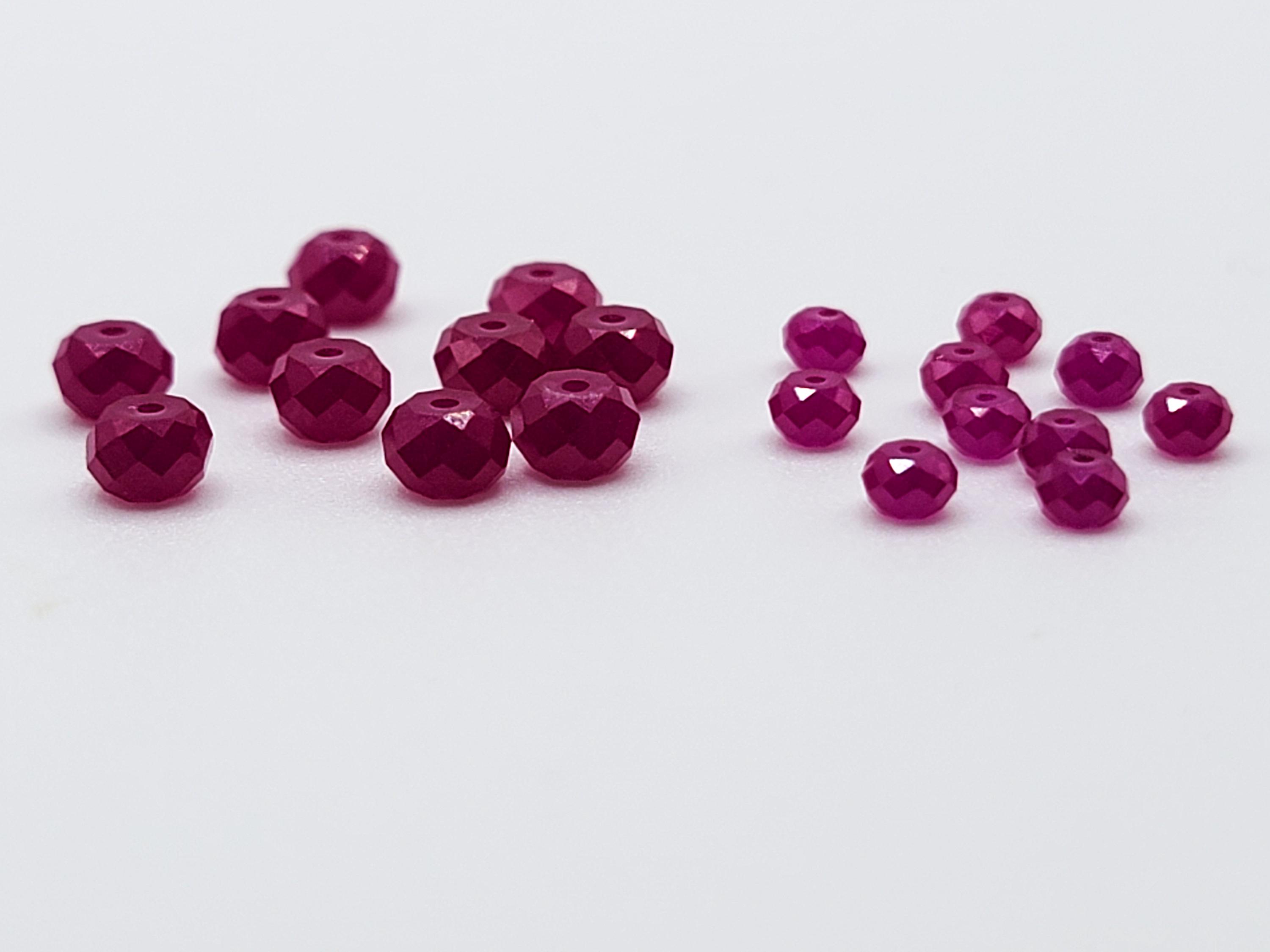 UV Ruby Beads Faceted Red Pink Two Sizes 10pcs - Etsy