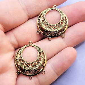 Pair Filigree Dangle Loop Settings Gold Tone 2pcs - Etsy