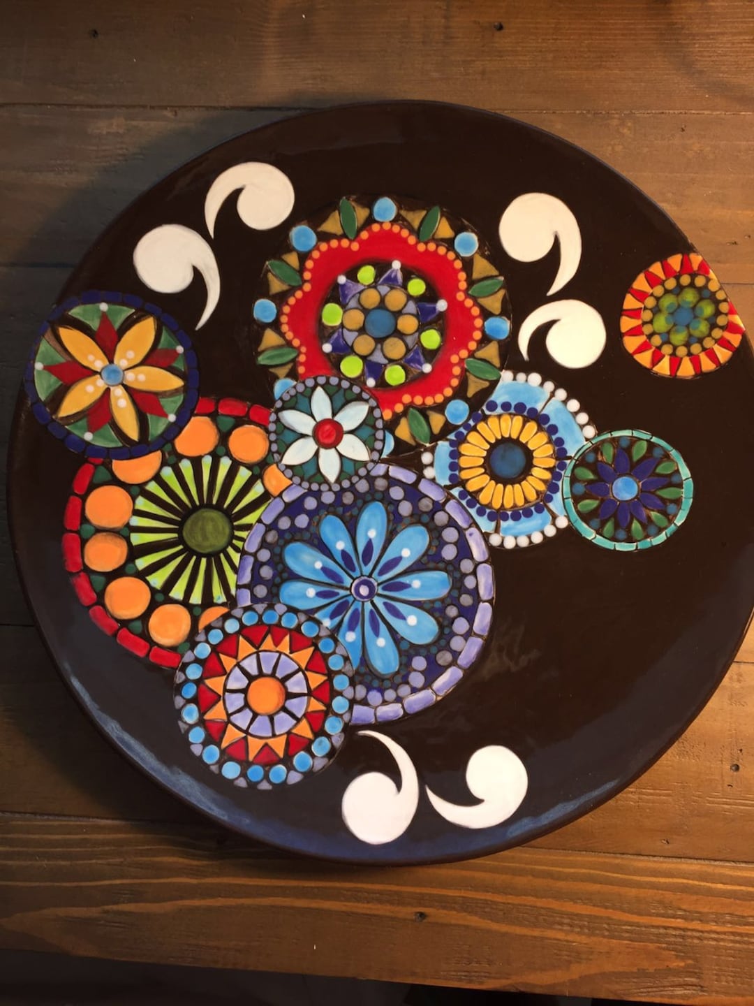 Unique Round Ceramic Handmade Mandala Plate by Mumgaya Ceramics ...