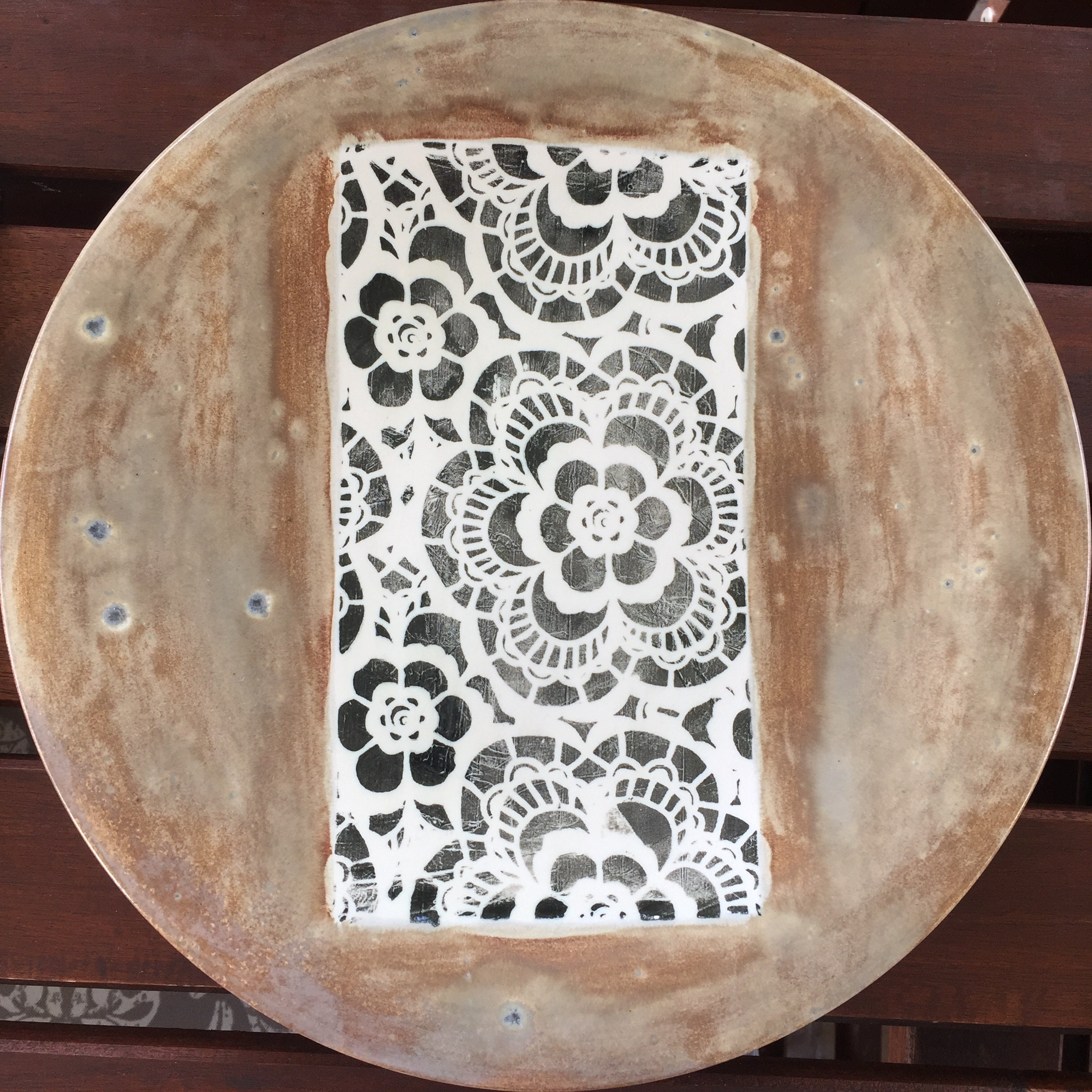 Crochet Dinner Pottery Plate, Modern Ceramic Plate, Handmade Dinnerware ...