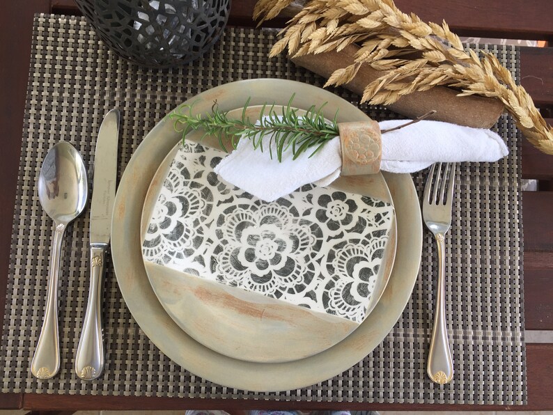 Crochet Dinner Pottery Plate, Modern Ceramic Plate, Handmade Dinnerware ...