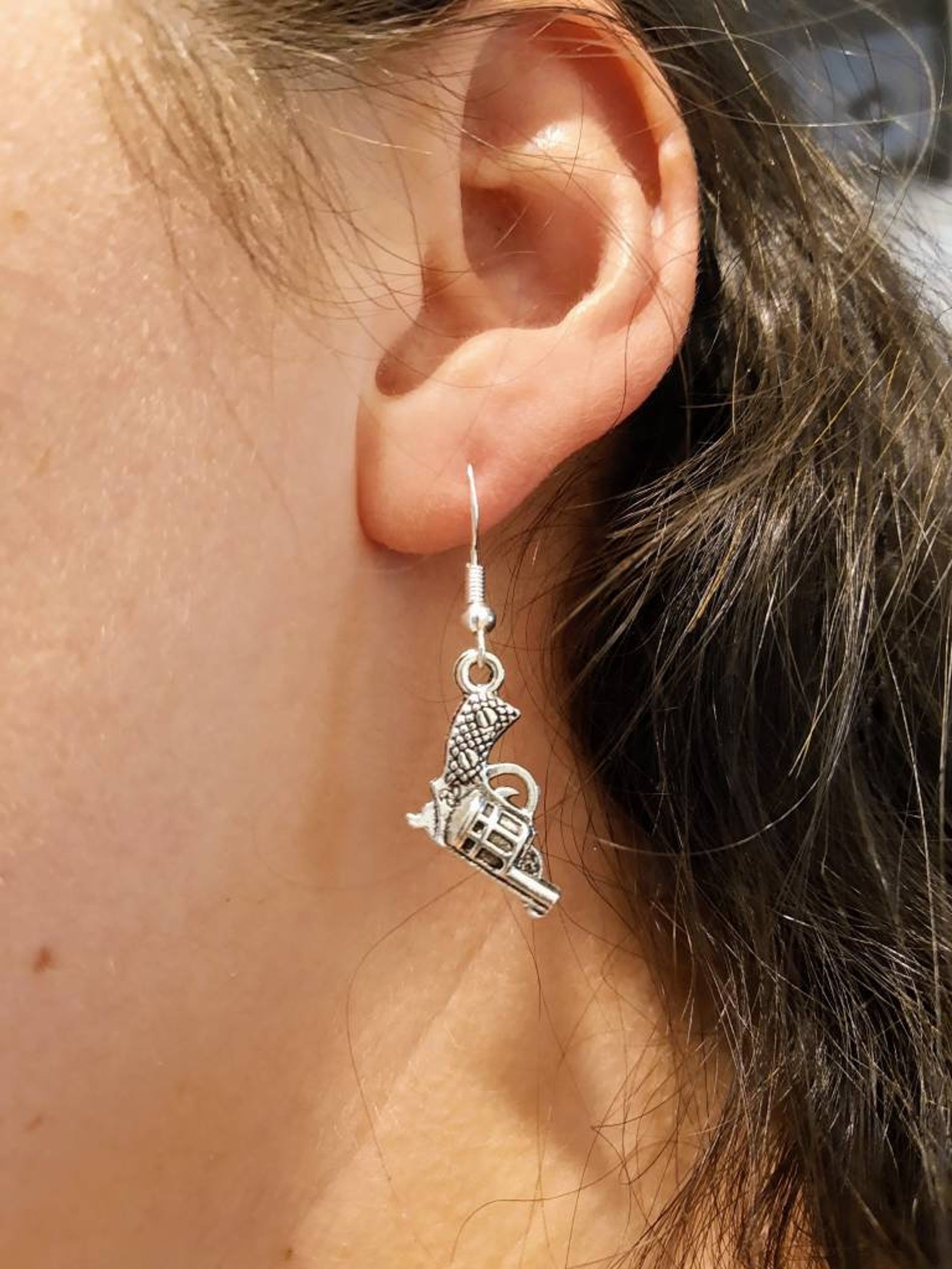 Revolver Earrings W/ Sterling Silver Hook / 925 - Etsy