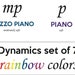 Dynamics Fortissimo to Pianissimo Set of 7 Rainbow Colors - Etsy