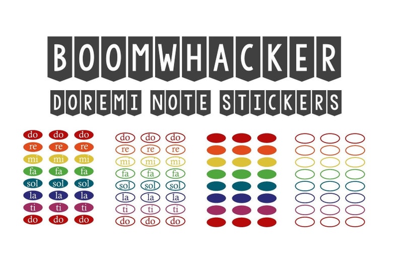Boomwhacker/bell 1" X 2" Solfege/doremi Music Note Ovals/stickers - Etsy