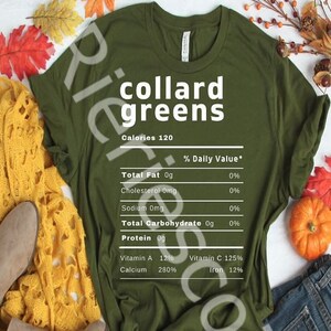 Matching Family Thanksgiving Holiday COLLARD Greens Christmas Menu ...