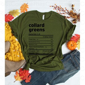 Matching Family Thanksgiving Holiday COLLARD Greens Christmas Menu ...