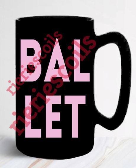 BALLET Pink Word Art Ballerina Pointe Design 1 That Can Be | Etsy