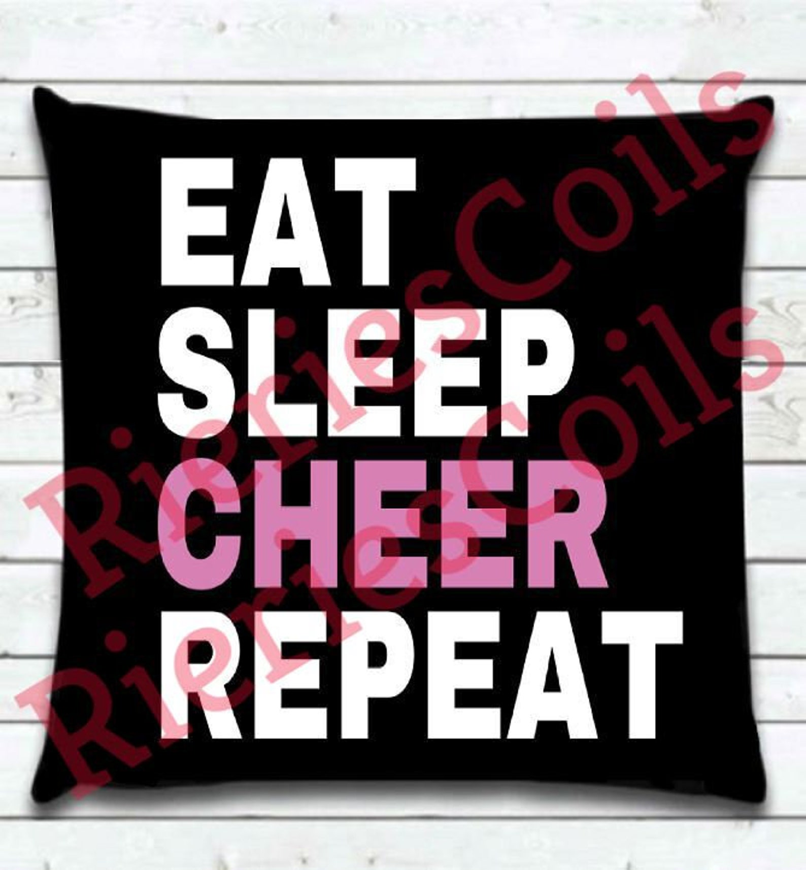 CHEER Chearleader Eat Sleep Cheer Repeat Word Art Design 1 | Etsy