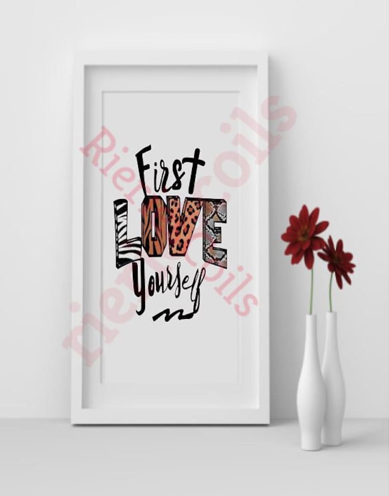 First LOVE Yourself Design 1 Download Vector Clipart Jpg | Etsy