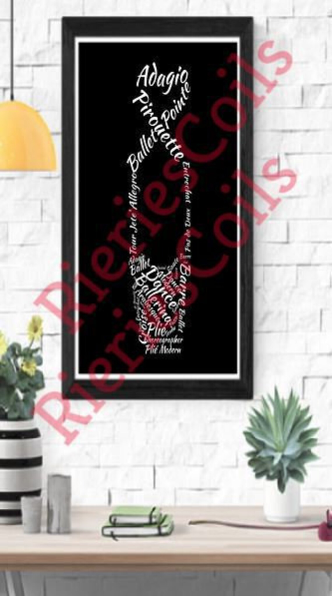 BALLET Pointe Shoe Word Terms Adagio Design 3 That Can Be Downloaded as ...