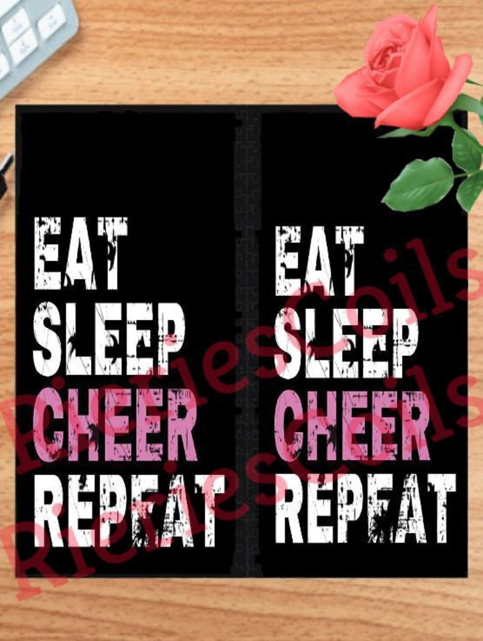 CHEER Chearleader Eat Sleep Cheer Repeat Distressed Design - Etsy