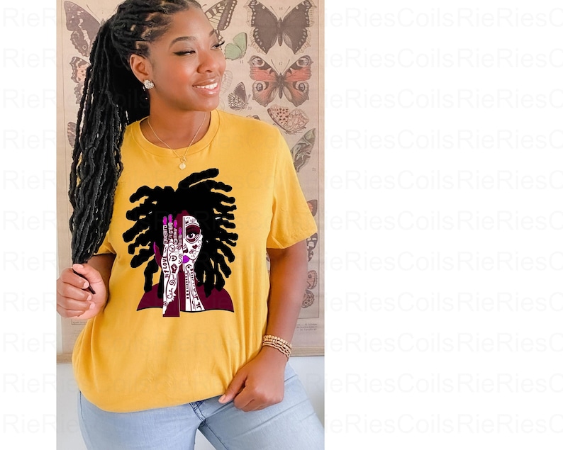 Natural Hair Loc'd Queen Mahogany 1 Love Face Art Mask - Etsy