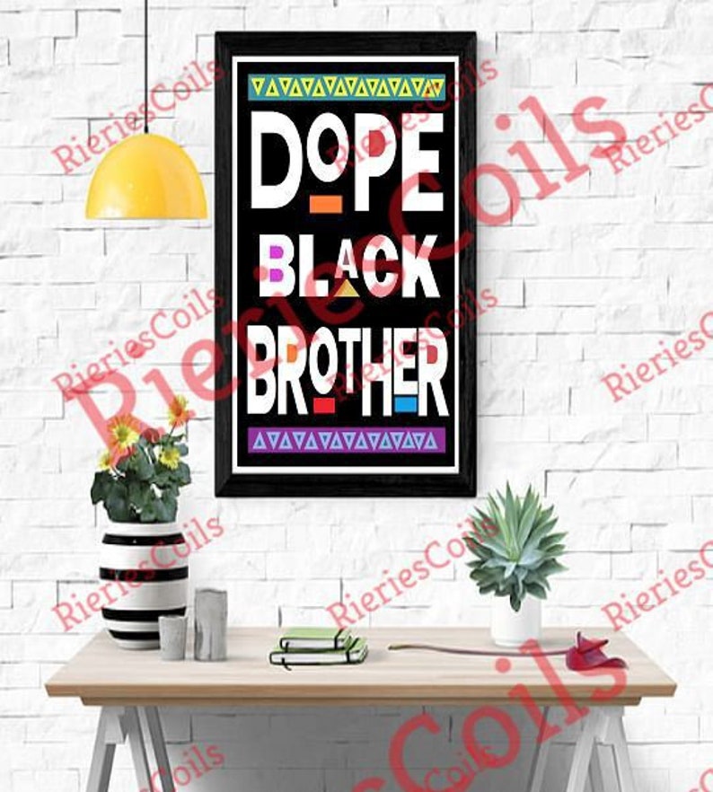 Dope Black BROTHER Printable Digital Design Vector Clipart, Jpg, Png ...