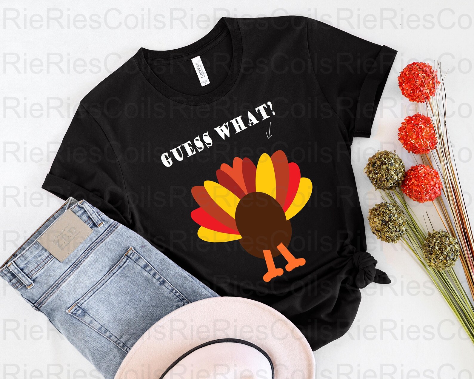 Funny Guess What? Turkey Butt Thanksgiving Christmas Printable Download ...