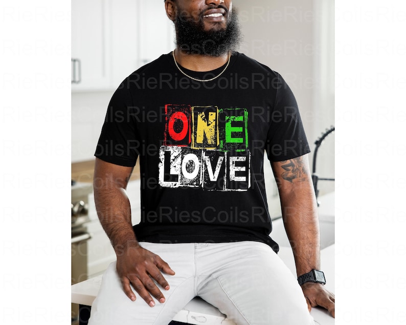 One Love Jamaica Jamaican Distressed Design 2 Red Black - Etsy