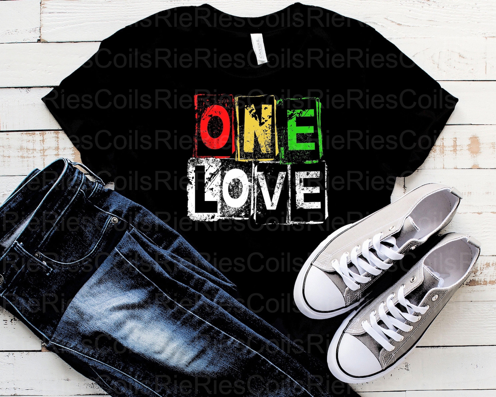 One Love Jamaica Jamaican Distressed Design 2 Red Black - Etsy