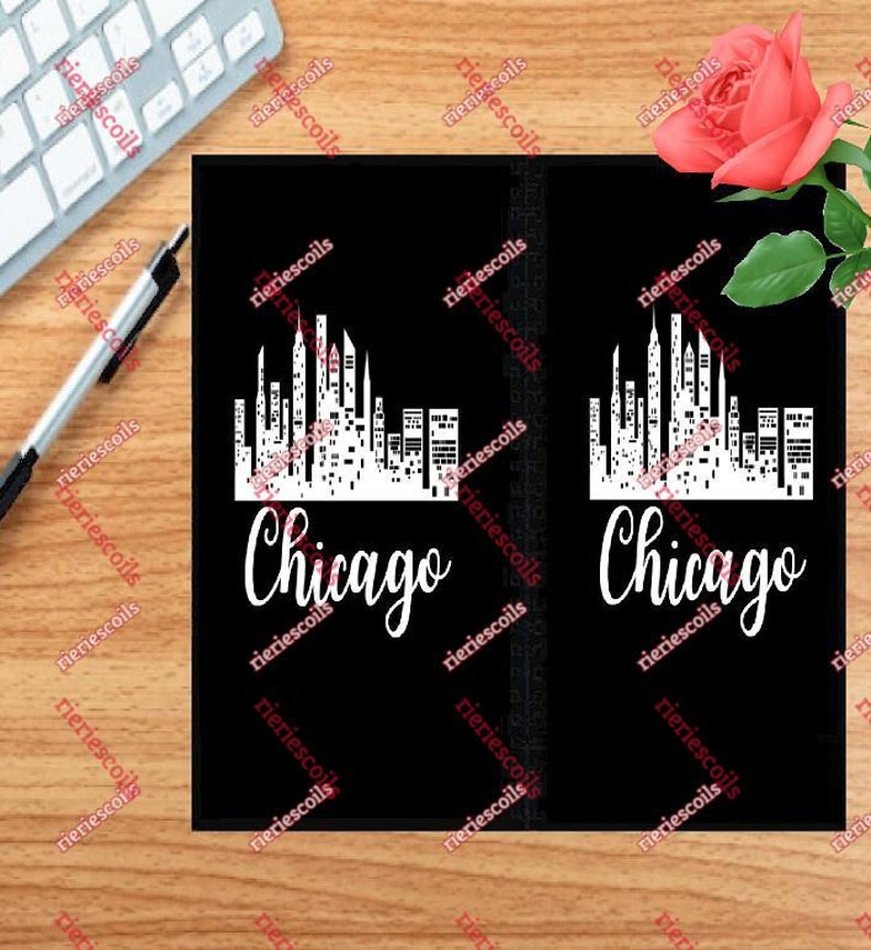 Chicago Skyline Traveler Passport Stamp Design 1 That Can Be Downloaded ...