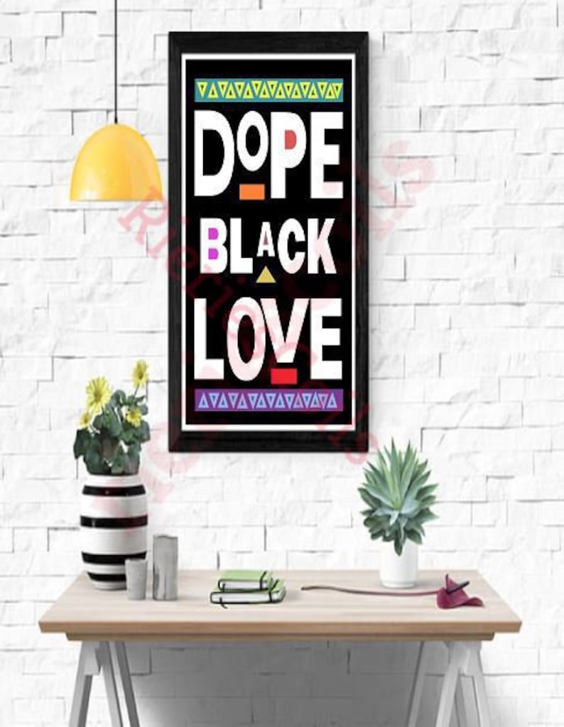 Dope Black LOVE 1 Printable Design Vector Clipart Jpg Png | Etsy