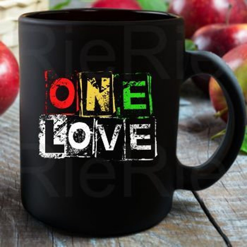 One Love Jamaica Jamaican Distressed Design 2 Red Black - Etsy
