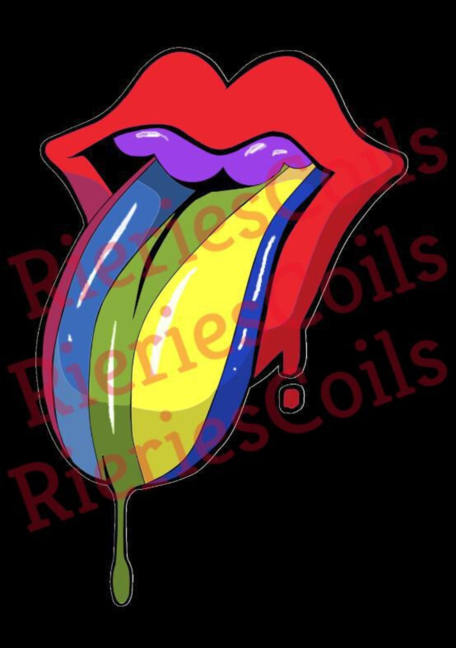 Rainbow Dripping Mouth Design 1 Download, Vector Clipart, Jpg, Png, Svg ...