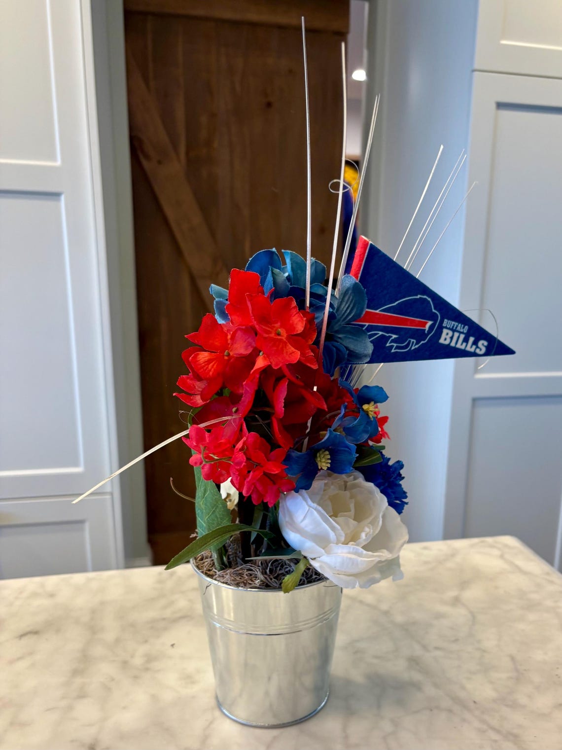 Buffalo Bills Silk Floral Arrangement - Etsy