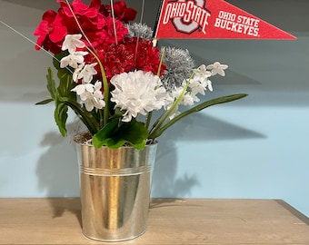 Ohio State Floral Arrangement - Etsy