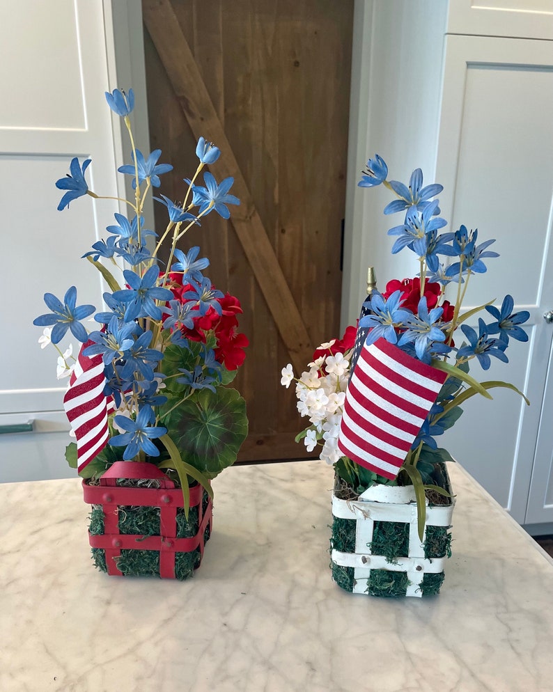 4th of July Patriotic Planter - Etsy