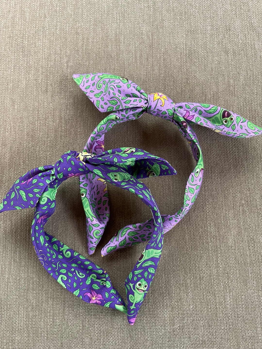 Headbands With Character, Pascal From Tangled Themed Bow Band - Etsy
