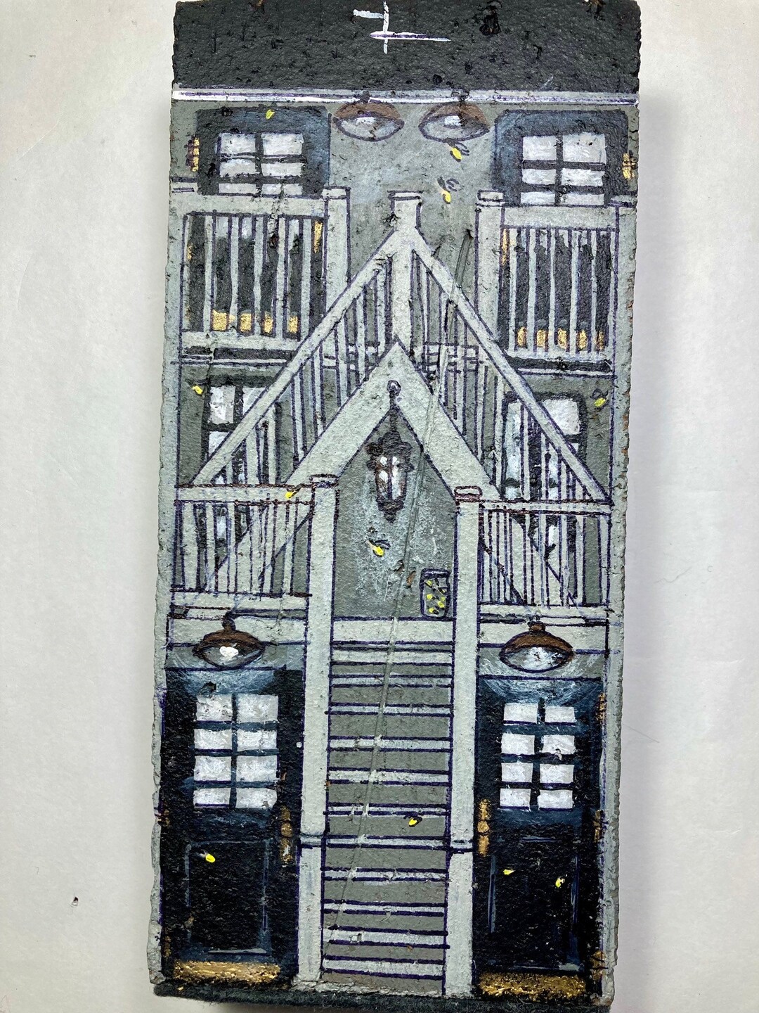 Fan Brick Lightning Bugs House. Hand Painted Brick Inspired by Richmond ...