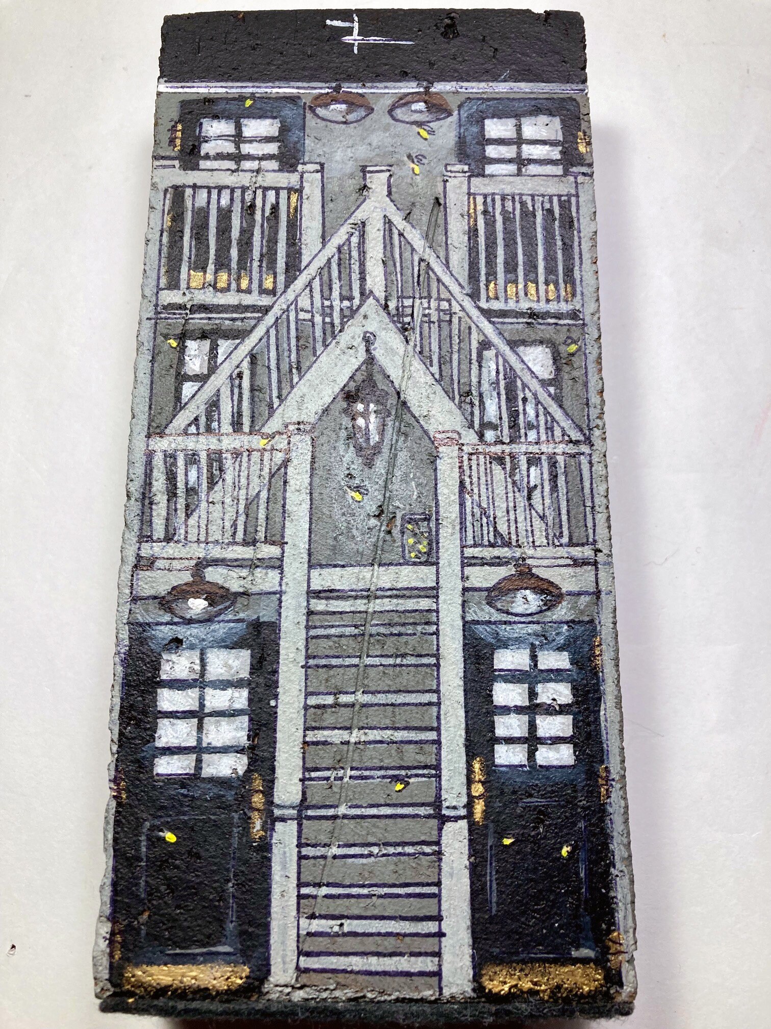 Fan Brick Lightning Bugs House. Hand Painted Brick Inspired by Richmond ...