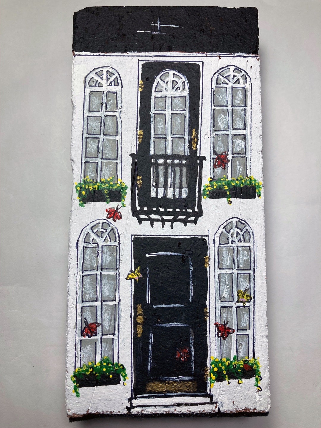 Hand Painted Brick Inspired by Richmond, Virginia Fan District Houses 3 ...