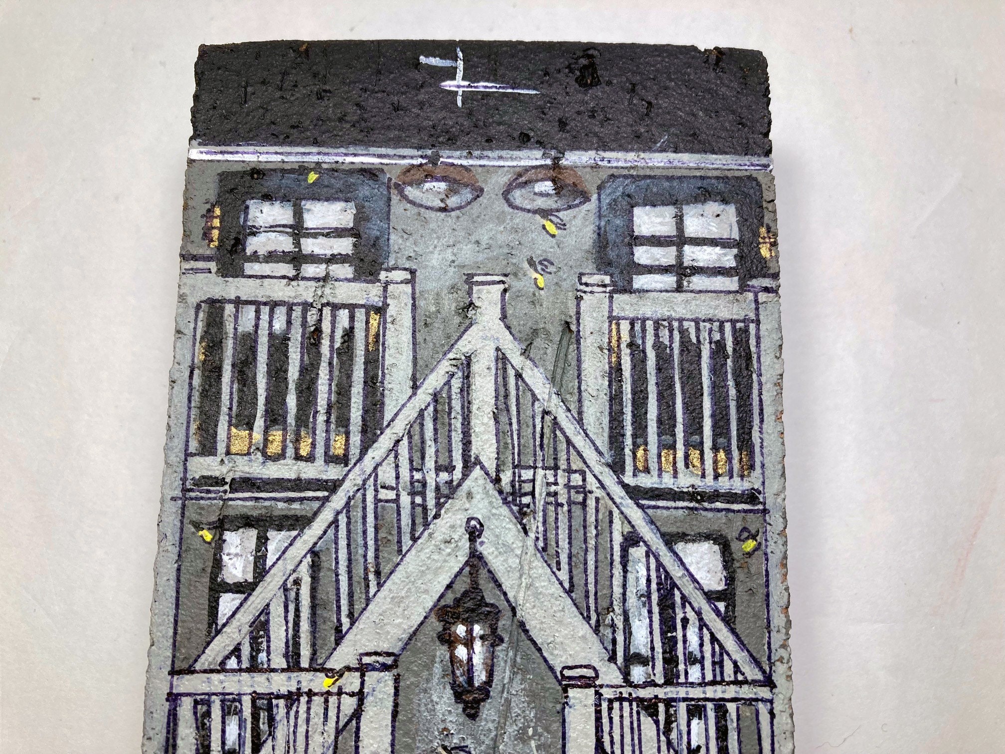 Fan Brick Lightning Bugs House. Hand Painted Brick Inspired by Richmond ...