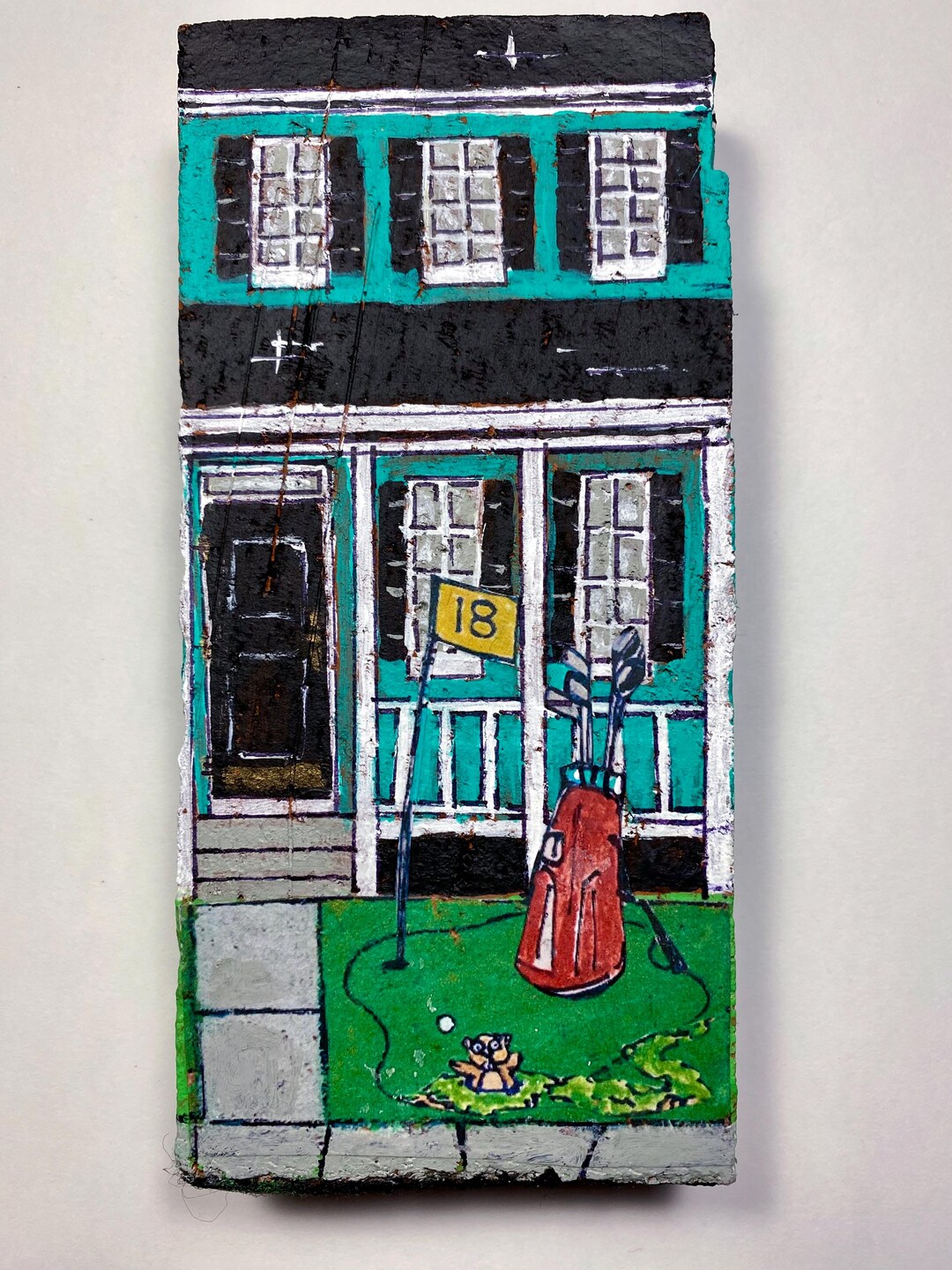 Fan Brick Golf. Hand Painted Brick Inspired by Richmond, Virginia Fan ...