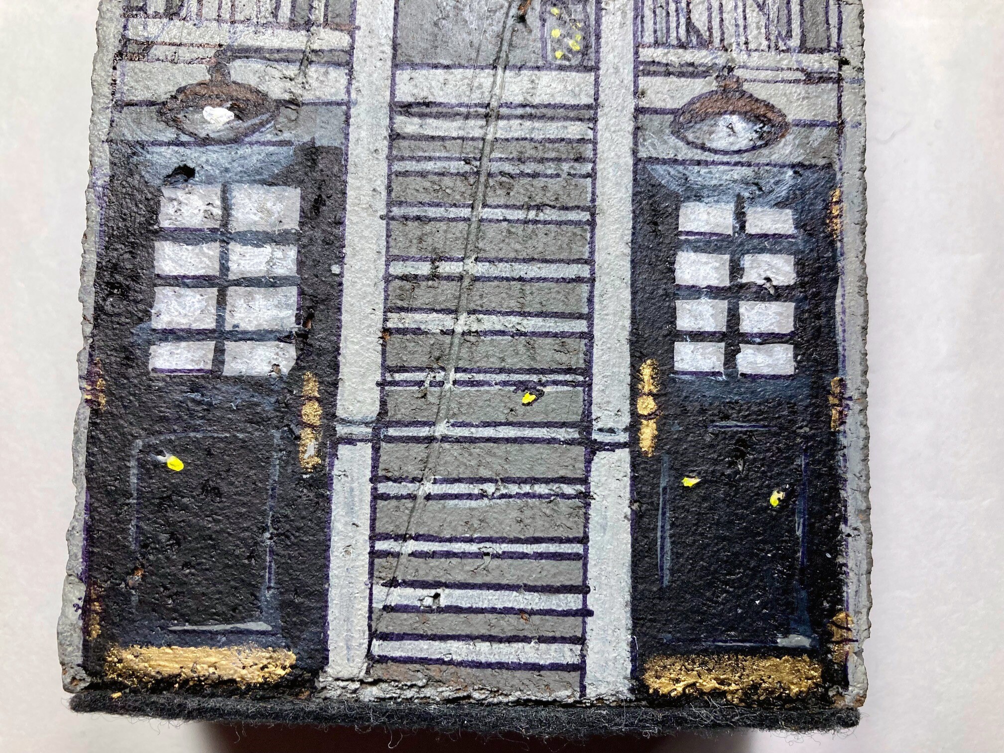 Fan Brick Lightning Bugs House. Hand Painted Brick Inspired by Richmond ...