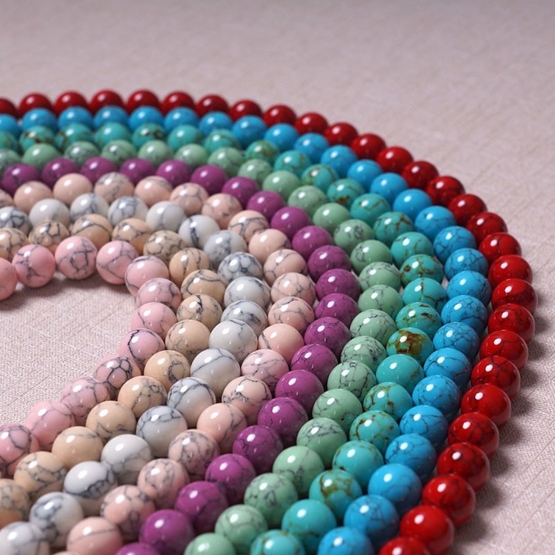 4mm-20mm Turquoise Smooth and Round Stone Beads, Turquoise Beads ...