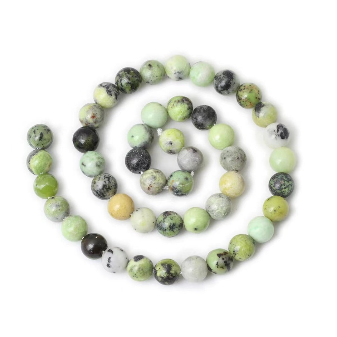 6mm-10mm Australian Jade Smooth and Round Stone Beads,15 Inches One ...