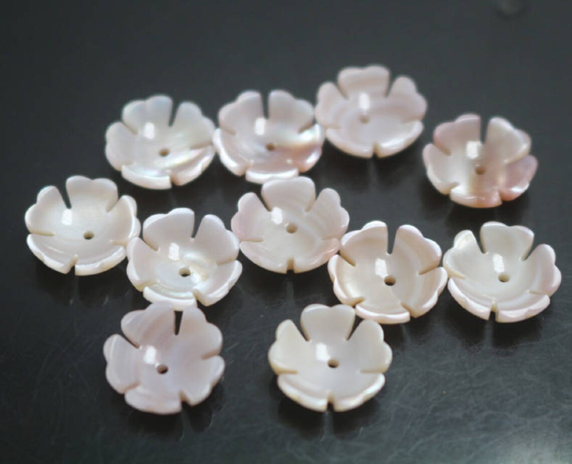 200 Pcs Natural MOP Pink Shell Flower Beadspink Shell Flower - Etsy
