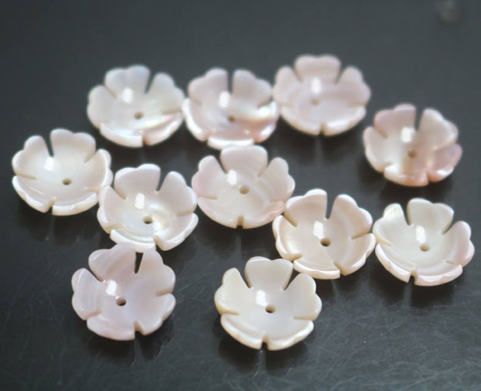 200 Pcs Natural MOP Pink Shell Flower Beadspink Shell Flower - Etsy