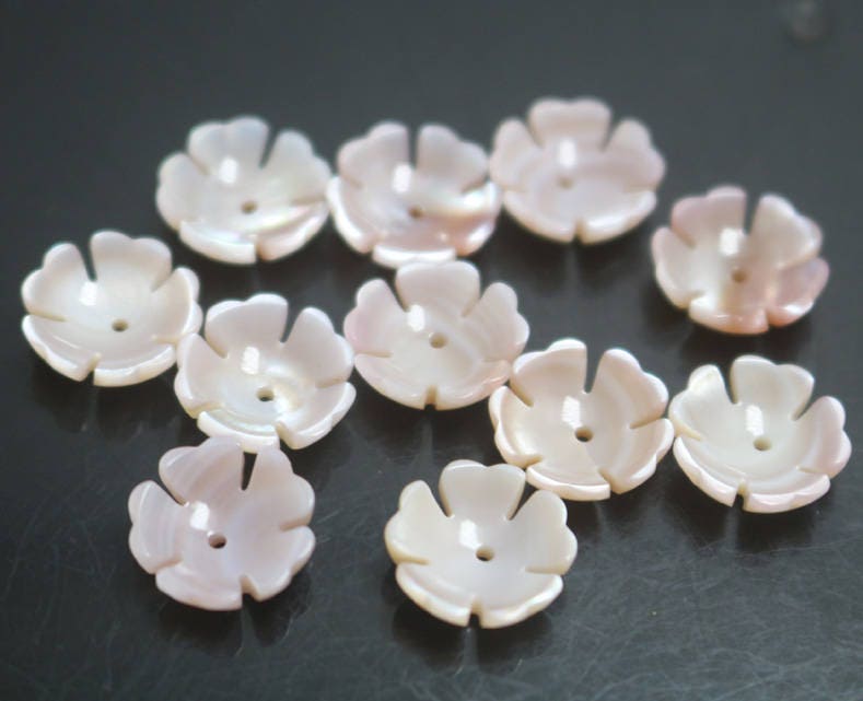 200 Pcs Natural MOP Pink Shell Flower Beadspink Shell Flower - Etsy
