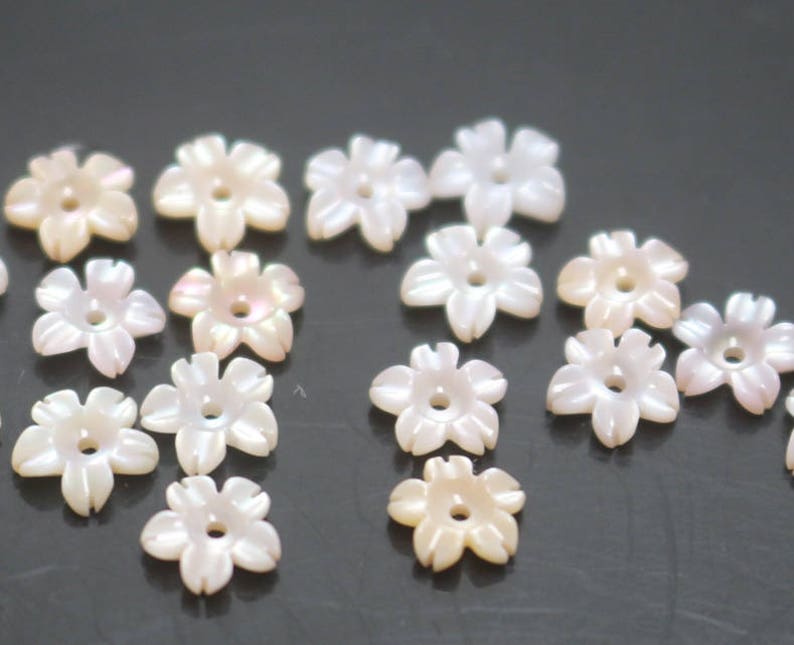 200 Pcs Natural MOP Pink Shell Flower Beadspink Shell Flower - Etsy